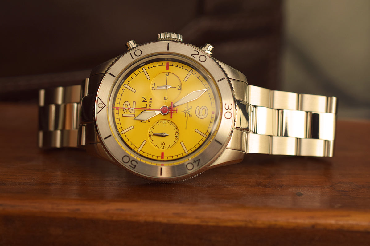 Collector's Corner – ACE Yellow Silver FB Chronograph 44 – MALM watches